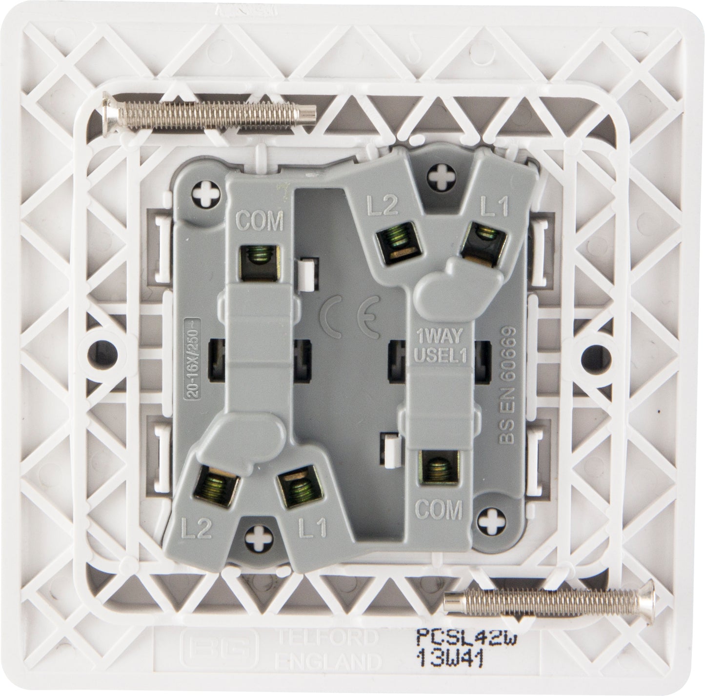 British General | PCSL42W | Neo Slimline 2 Mega Rocker 2-Way Switches ...